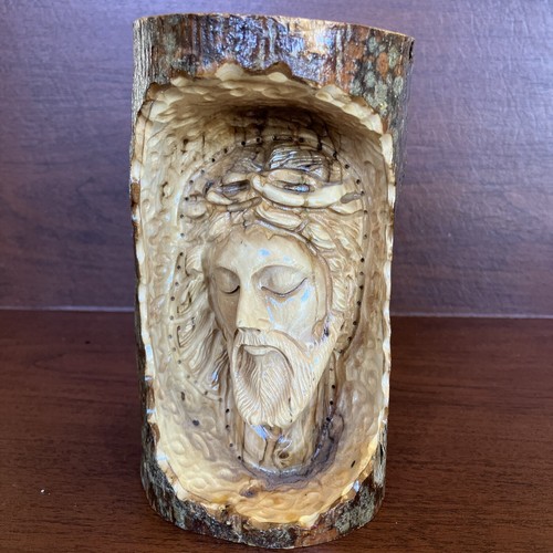 Jesus Face Hand Carved In Olive Wood. Made In Israel | eBay