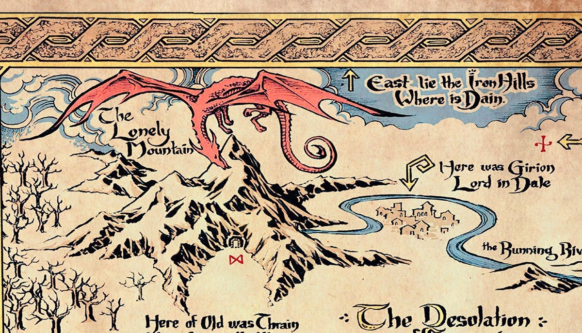 The Hobbit Map Of The Lonely Mountain