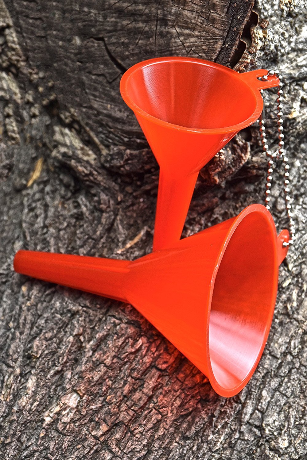 2-Piece Funnel Set with Ball Chain Auto Home or Kitchen 2" & 2 3/4 ...