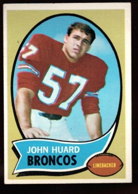JOHN HUARD BRONCOS BASE CARD SP 70 1970 TOPPS FOOTBALL VINTAGE SET ...