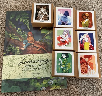 Heikala Artist Ink Watercolor Sets And Coloring Book | eBay