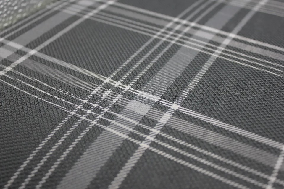Gray GTI Plaid Car Upholstery Fabric - VW Golf MK7- 3mm Foam - 59 ...