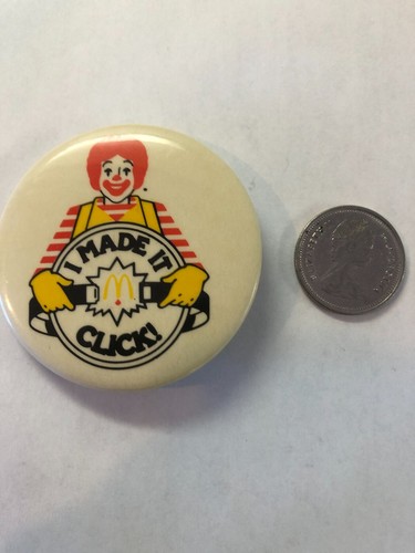 McDonalds Restaurant MAKE IT CLICK! Pin Back Button | eBay