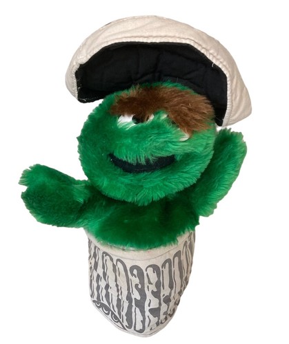 Vintage Applause Sesame Street Oscar the Grouch in Trash can Puppet ...