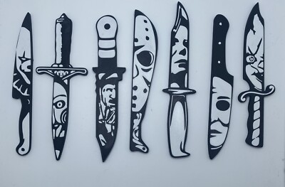 Horror Movie Character Knife Set of 8 Knife-Shaped Halloween | eBay