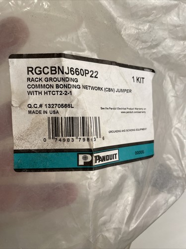 Panduit StructuredGround Equipment Bonding Jumper Kit - RGCBNJ660P22 | eBay