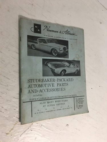 VINTAGE NEWMAN AND ALTMAN STUDEBAKER PACKARD AUTOMOTIVE PARTS CATALOG ...