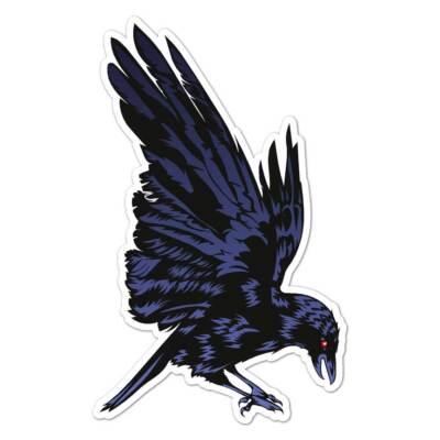 Crow Raven, Vinyl Decal Sticker, Indoor Outdoor, 3 Sizes, #7663 | eBay