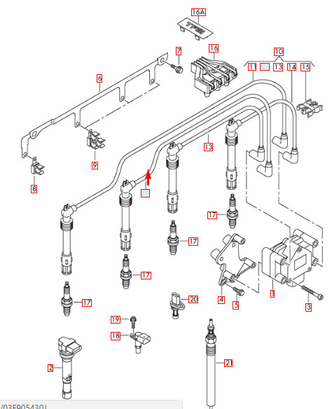 NEU AUDI A3 8P7 ZÜNDKABEL 03F905430J ORIGINAL online kaufen | eBay