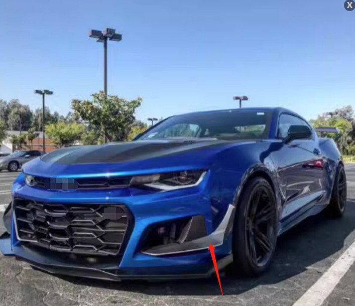 Dry Carbon Fiber Front Bumper Fender Splitter Car Fin For Chevrolet ...