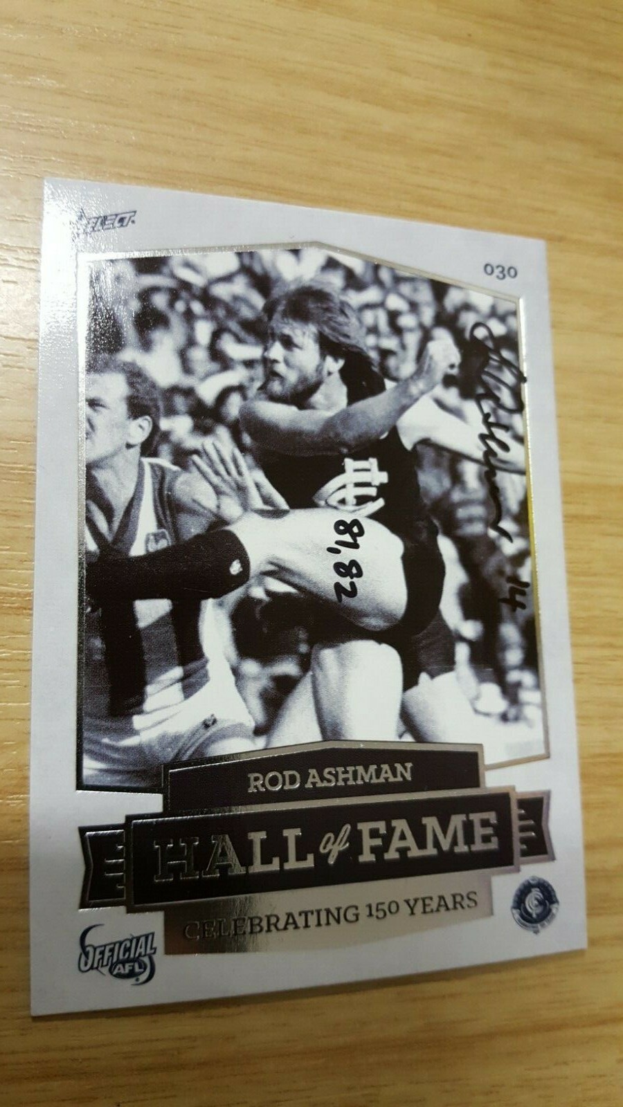 2014 Select 150 Years CARLTON FC (030) Hall of Fame Rod ASHMAN - HAND ...