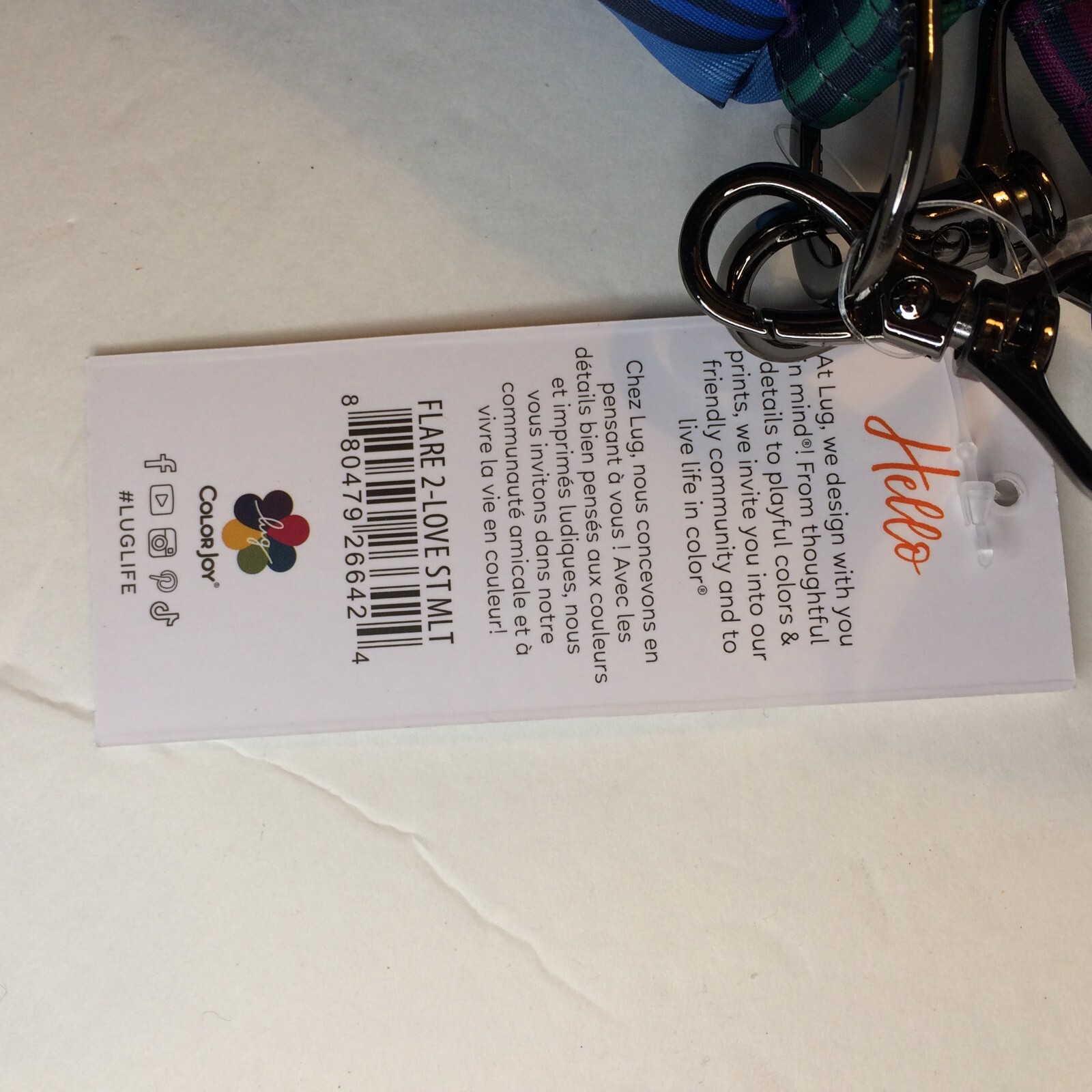 Lug RFID Medium Crossbody Multi-Strap Flare 2 Love Stripe Multi With ...