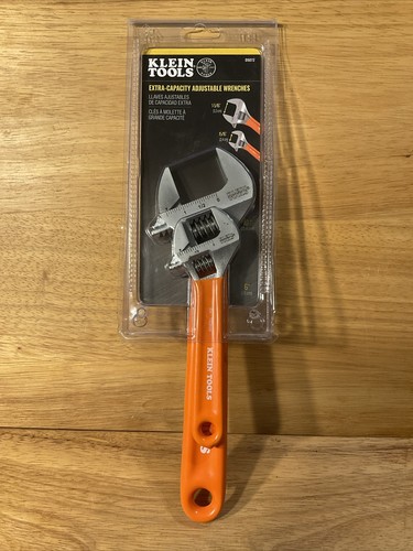 Klein Tools 2pc Extra Capacity Adjustable Wrench Set D5072 Cushion Grip ...