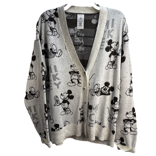 Disney Mickey Mouse Knit Cardigan Button Down Sweater Size Large EUC | eBay