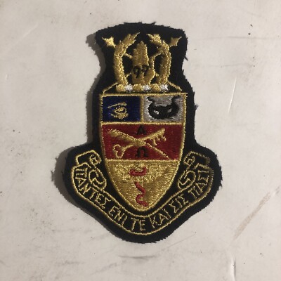 Kappa Psi Fraternity Fraternal Coat of Arms Crest Black Embroidered ...