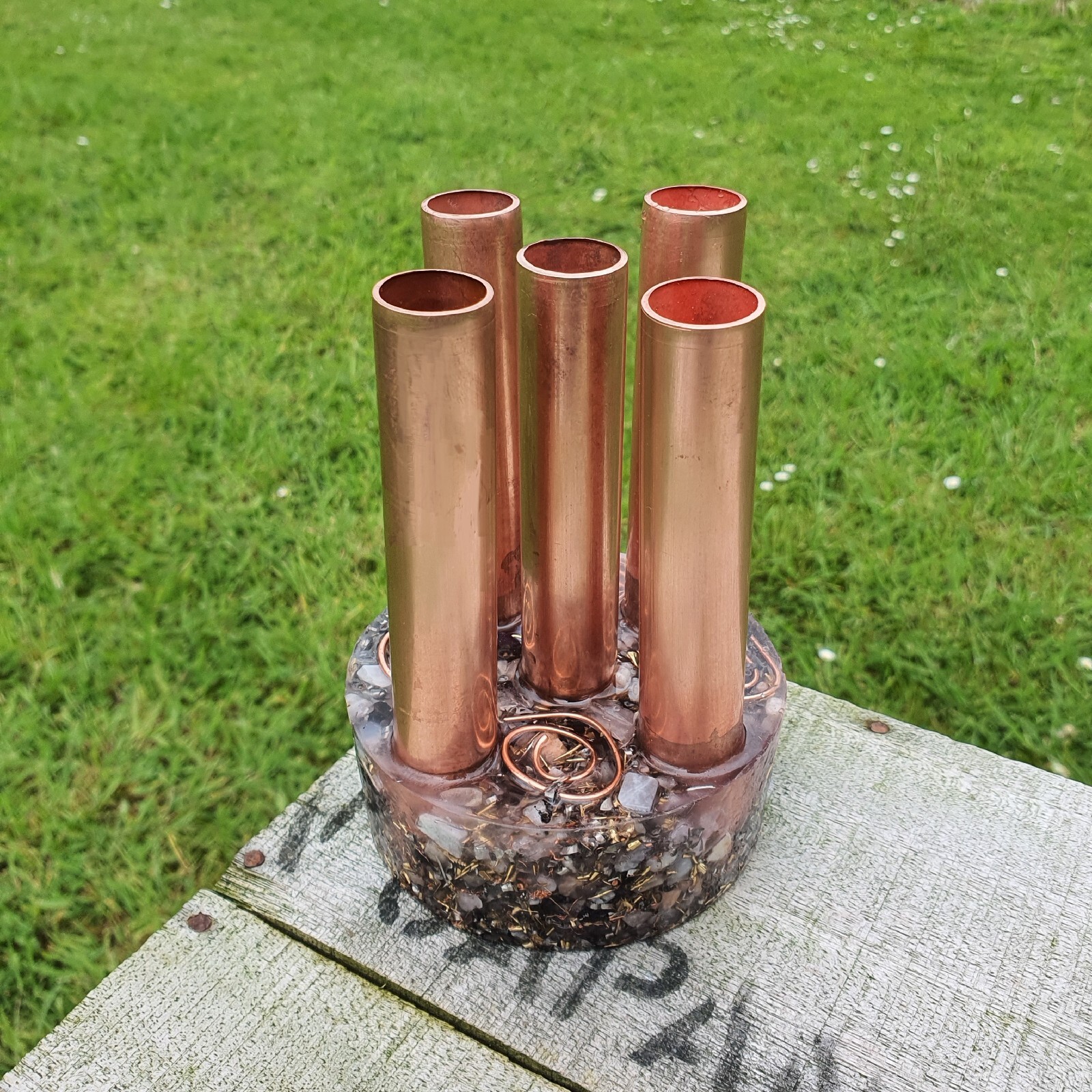 Orgonite Cloudbuster Chembuster 5 Pipe EMF 5g Protection Orgone Energy ...