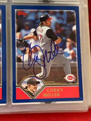 CORKY MILLER AUTOGRAPHED SIGNED 2003 TOPPS CARD CINCINNATI REDS COA | eBay