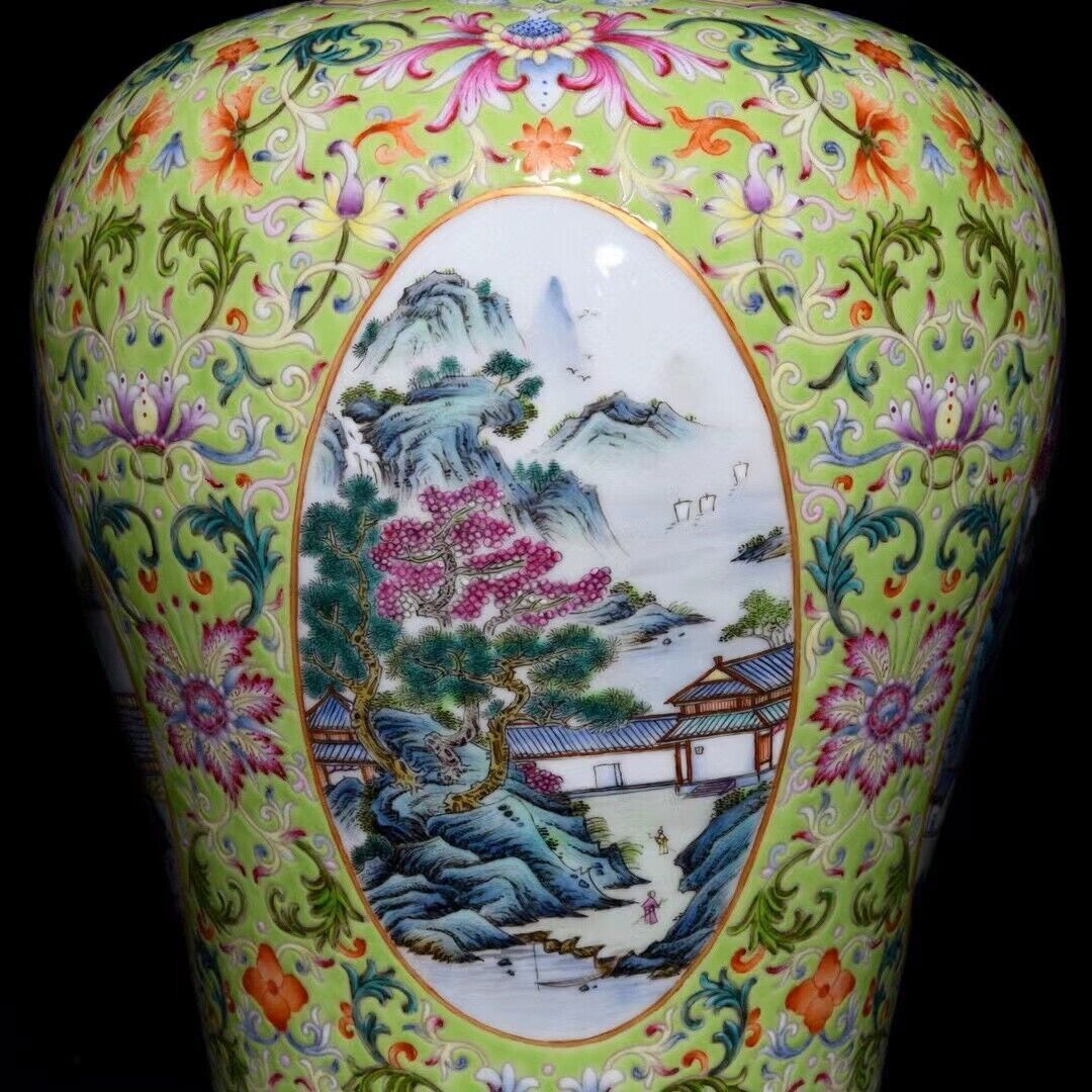 Nice Chinese Handmade Painting QianLong Famille Rose Porcelain Flowers ...