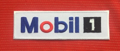 MOBIL 1 RACING OILS GASOLINE LOGO MOTOR SPORTS OIL CAR BADGE IRON SEW ...
