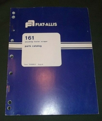 FIAT-ALLIS 161 ELEVATING TRACTOR SCRAPER PARTS MANUAL BOOK CATALOG | eBay