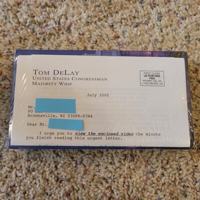 Sealed VHS tape Tom DeLay Republican Majority Issues Committee July ...