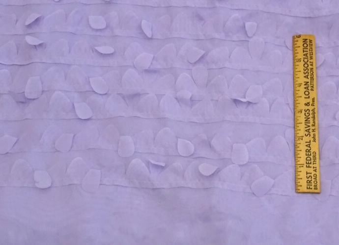 Lilac Mermaid Fish Scale Pre-Sewn on in Rows to Matching Sheer Lilac ...