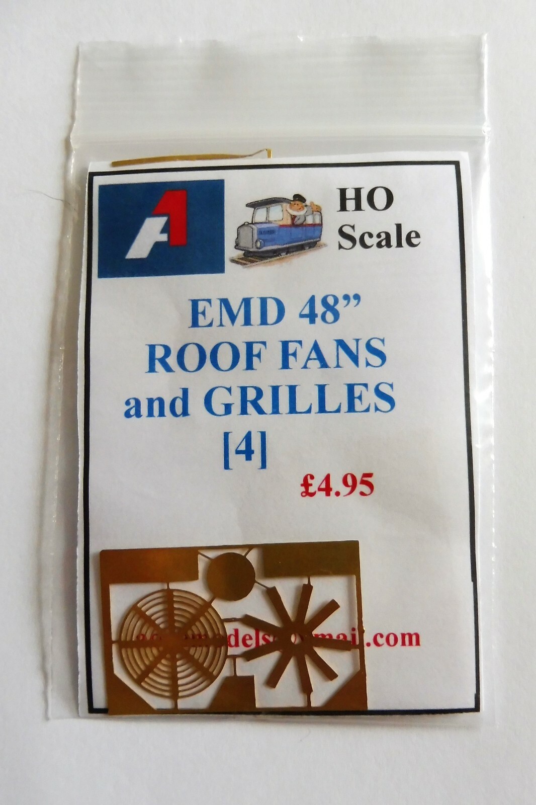 A1 Models HO scale EMD 48" Roof fans and Grilles (4 in pack) | eBay
