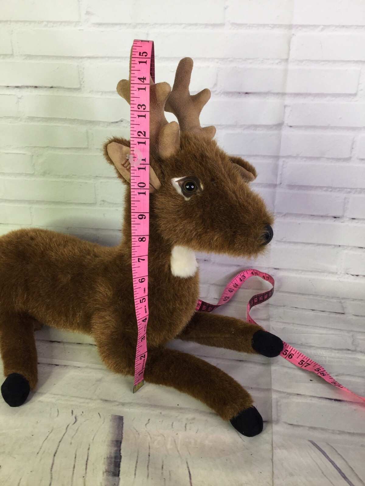 Ditz Designs Large Sitting Laying Deer Reindeer Plush Stuffed Animal ...