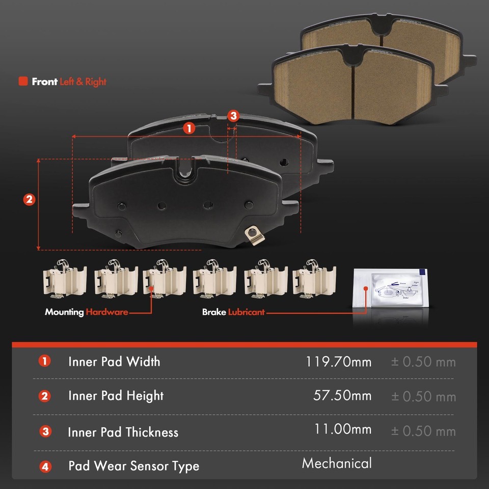 8x Front & Rear Ceramic Brake Pads w/ Hardware for Buick Encore GX 20 ...