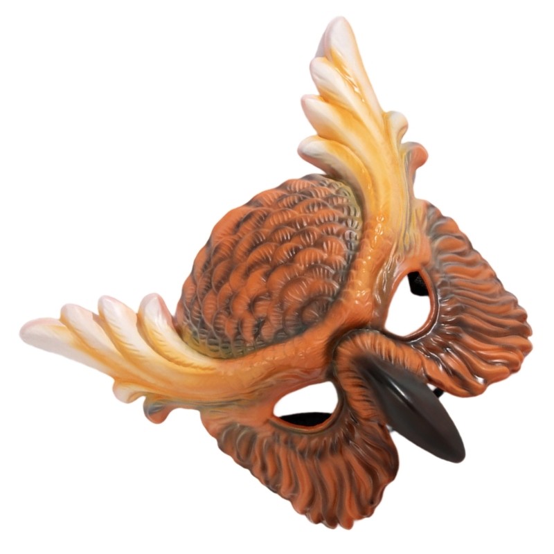 Owl Mask Beak Feather Half Face Mask Halloween Cosplay Costume ...