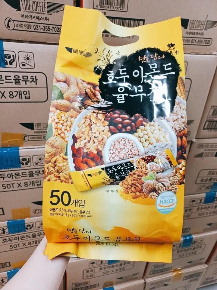 YURI All Natural Walnut Almond Adlay Tea 18g X 50 Sticks, Korean Tea | eBay