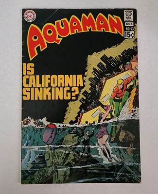 Aquaman #53 - October 1970 DC Comics - Is California Sinking? | eBay