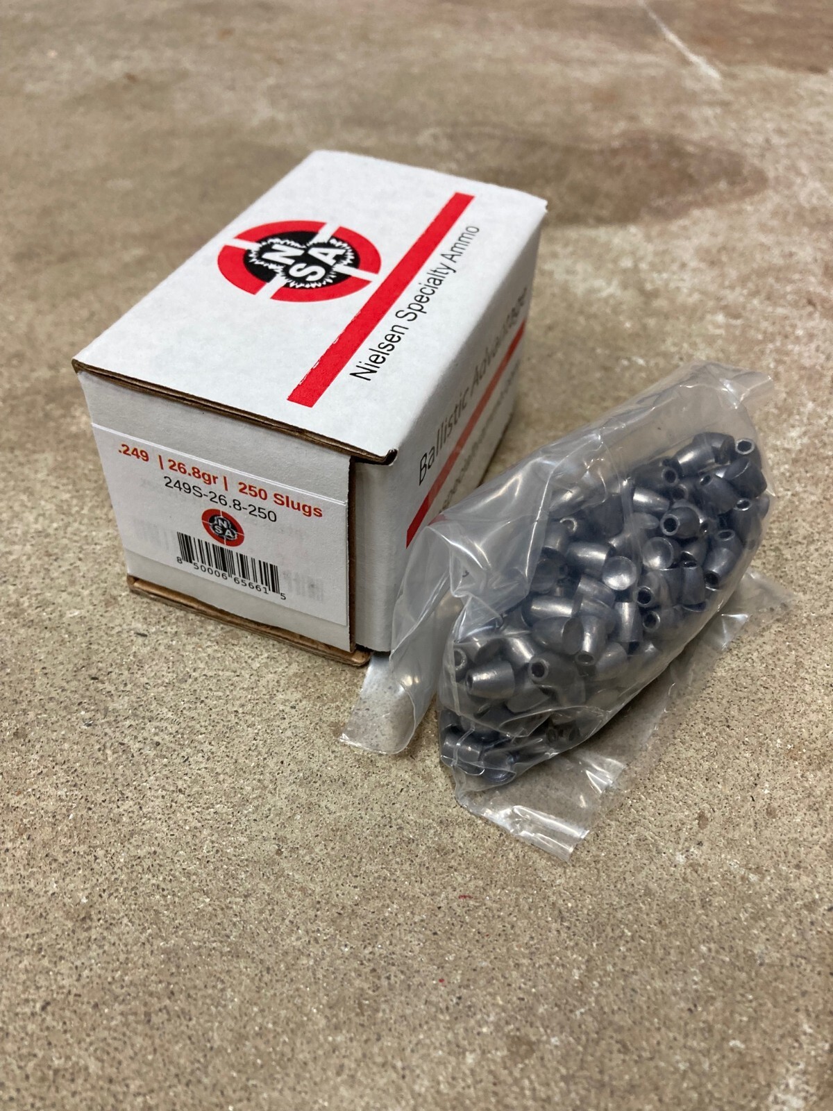 Nielsen Specialty Ammo NSA .25 Cal Slugs (.249Ø) 26.8gr 250pc Hollow ...