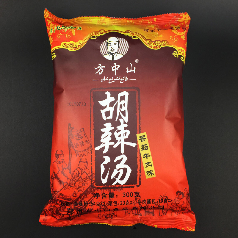 Chinese Food Snack Soup Fangzhongshan Hulatang 河南特产中国小吃食品 方中山胡辣汤 香菇牛肉味 ...