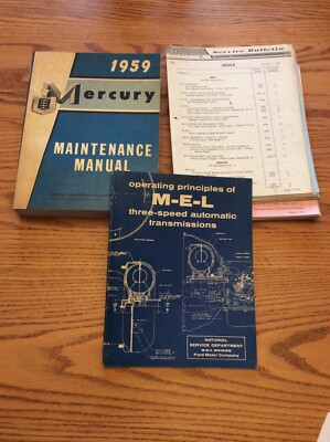 1959 Mercury Service Bulletins, Maintenance And Transmission Manuals | eBay