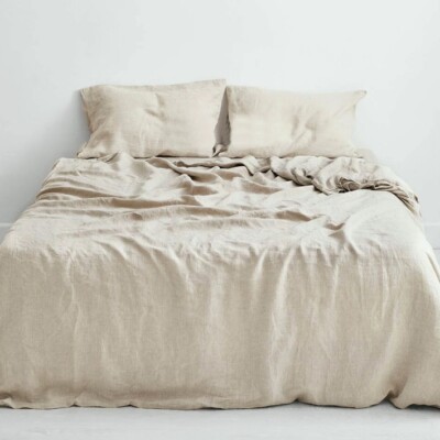 100% Flax French Linen Duvet (Doona) Cover Set , Quilt Cover Set ...