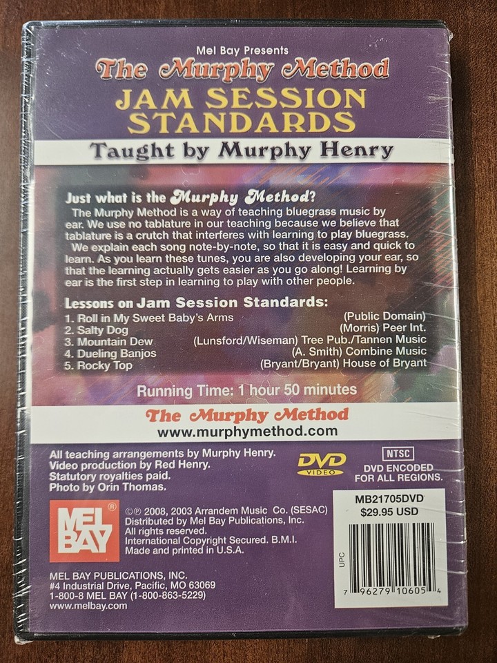 THE MURPHY METHOD- JAM SESSION STANDARDS DVD *New* Murphy Henry Learn ...