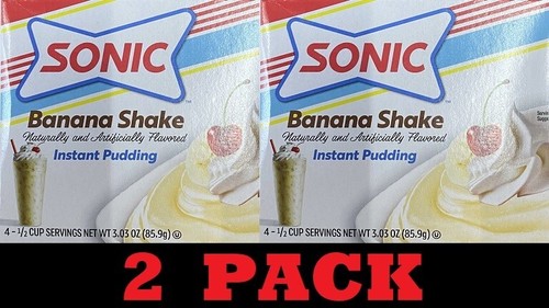 2x Sonic BANANA SHAKE Dessert Instant Pudding Mix 3.03 oz - 2 BOXES | eBay