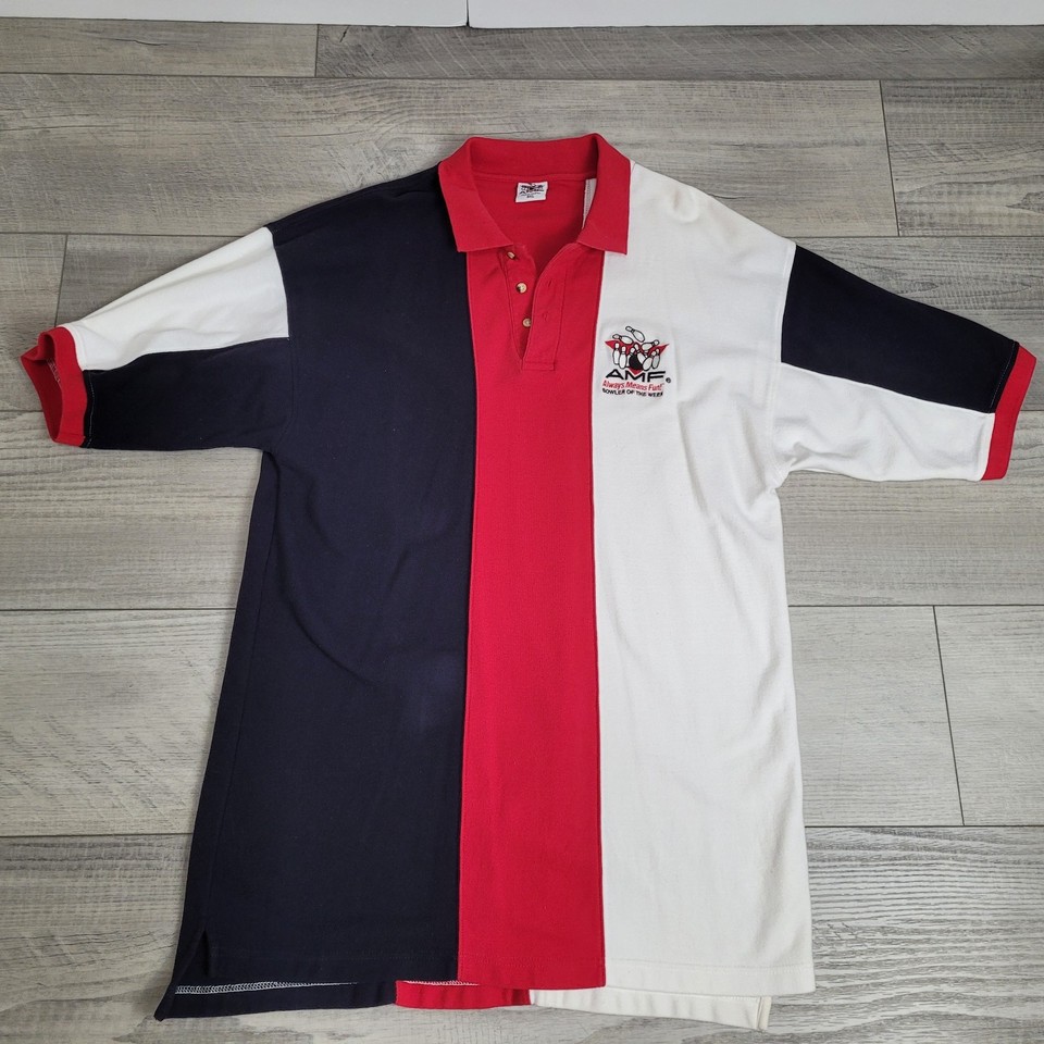 Vintage AMF Bowling Team Shirt Men's 3XL "Bowler of the Week" Polo ...
