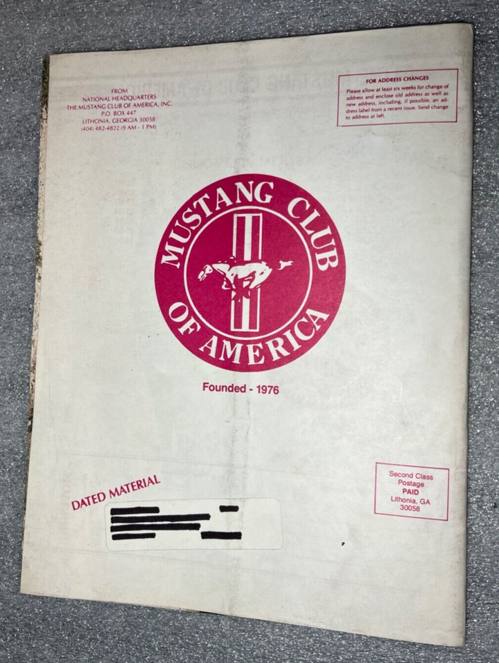 Mustang Times The Mustang Club of America February 1991 1964.5-1991 | eBay