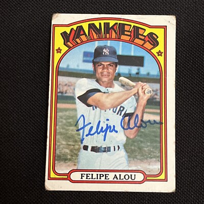 FELIPE ALOU 1972 TOPPS SIGNED AUTOGRAPHED CARD #263 NEW YORK YANKEES | eBay