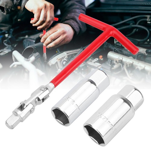 3Pcs Spark Plug Socket Wrench T-Handle 5/8" 13/16" Swivel Removal Tool ...