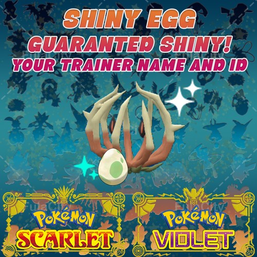 BRAMBLIN POKEMON SCARLET VIOLET SHINY EGG 6 IV CUSTOM AVAILABLE | eBay