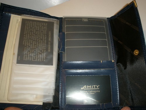 NEW Vintage Amity Leather Secretariat Wallet 7" x 4" Blue | eBay