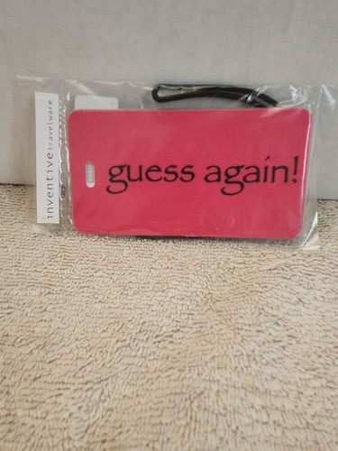 Inventive Travelware " guess again! " Pink Luggage Tag | eBay