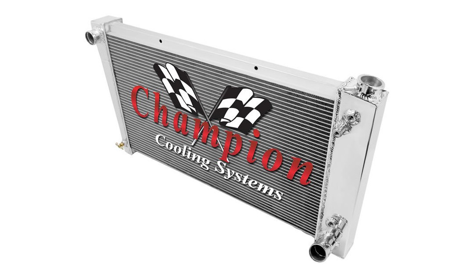 1967 - 1972 Chevy Blazer 3 Row ADV Champion Radiator w/ 2 14" fans and ...