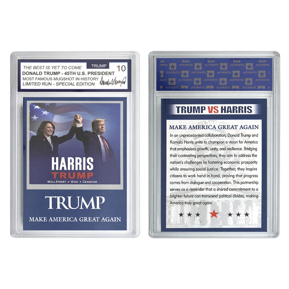 10Pcs Donald Trump Und Kamala Harris Bewertungs Karte Rating Card ...