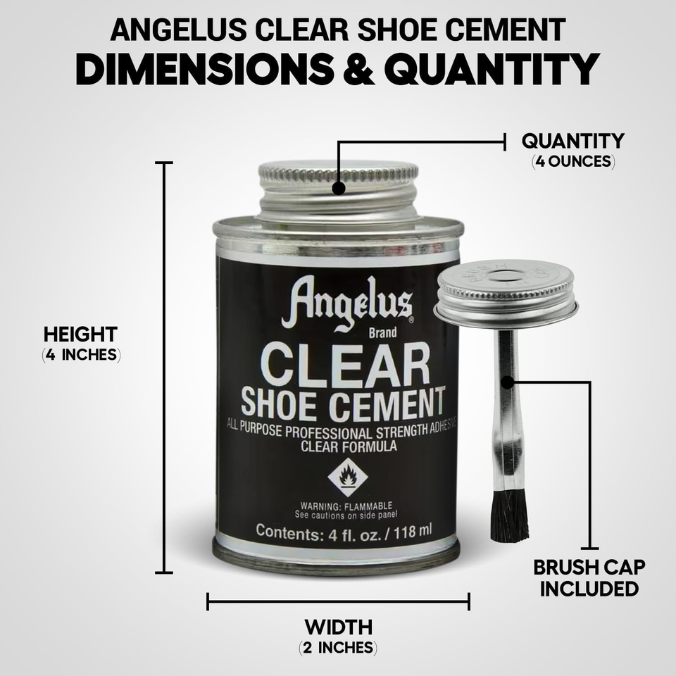 Angelus All-Purpose Clear Shoe Cement Glue for Shoe Repair Soles ...