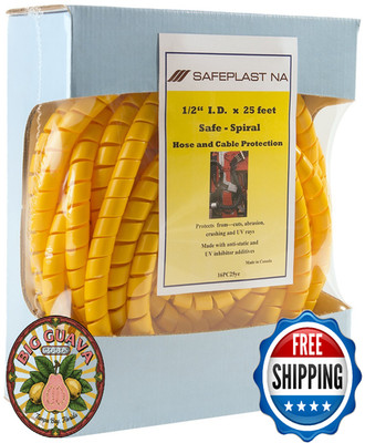 Caplugs SPPC Safe-Spiral Wrap Hose Cable Protector Yellow HD-PE 0.67 ...