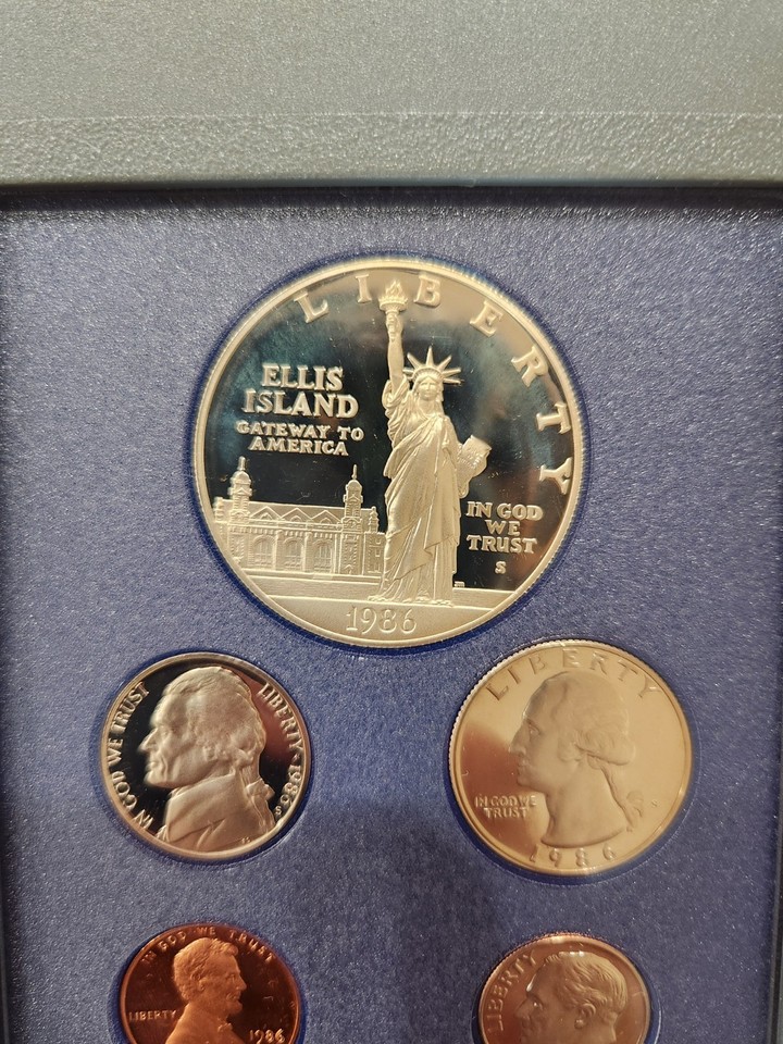 1986 Prestige Set - United States Mint - 7 Proof Coins Set - COA and ...
